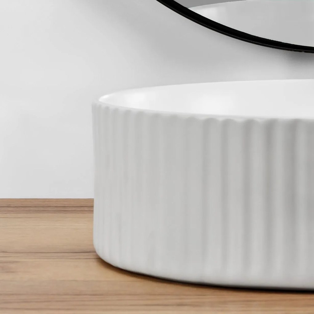 Rea Delia, umyvadlo na desku 360x360x110mm, bílá lesklá, REA-U0601