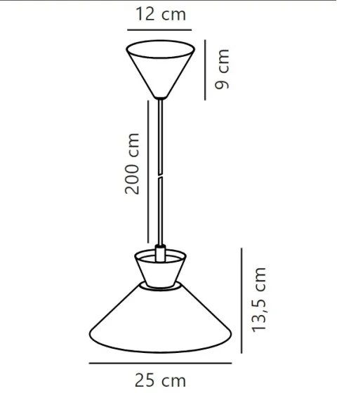 Nordlux - Lustr na lanku DIAL 1xE27/40W/230V pr. 25 cm bílá