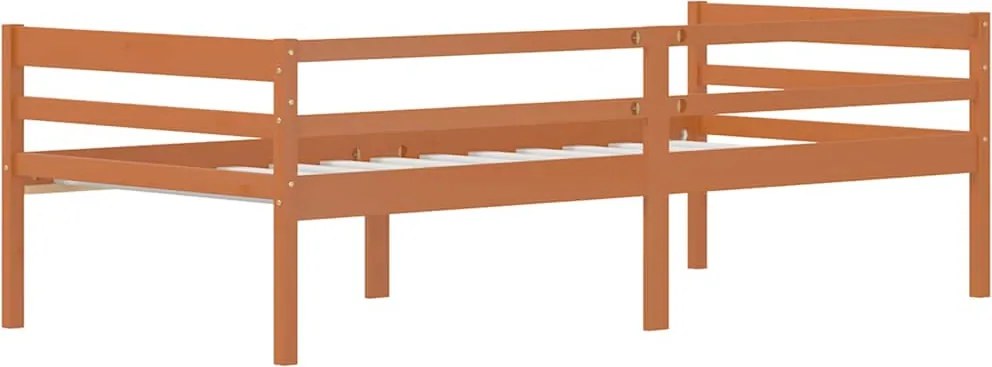 Rám postele medově hnědý masivní borovice 90 x 200 cm 322053