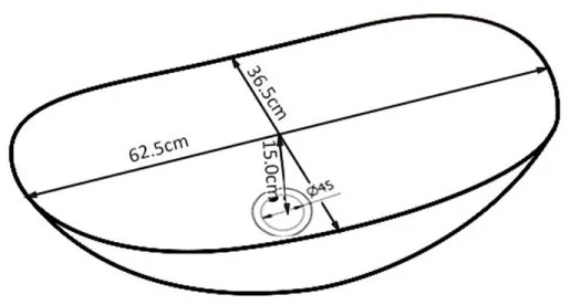 BPS-koupelny Keramické umyvadlo na desku HYD-LI-MAR1-625 62,5x36 cm, bílý mramor