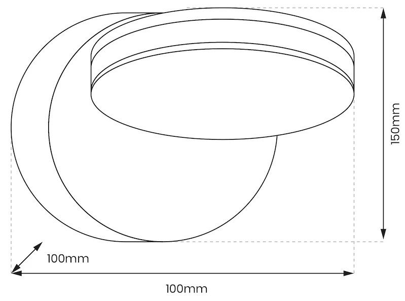 Nástěnné LED svítidlo 360°, 1x LED 6w, 4000k, w