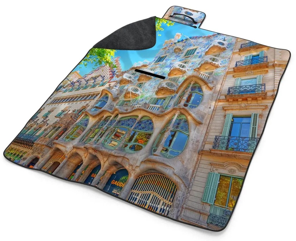 Sablio Plážová deka Barcelona Gaudi Casa Batllo 2: 200x140 cm