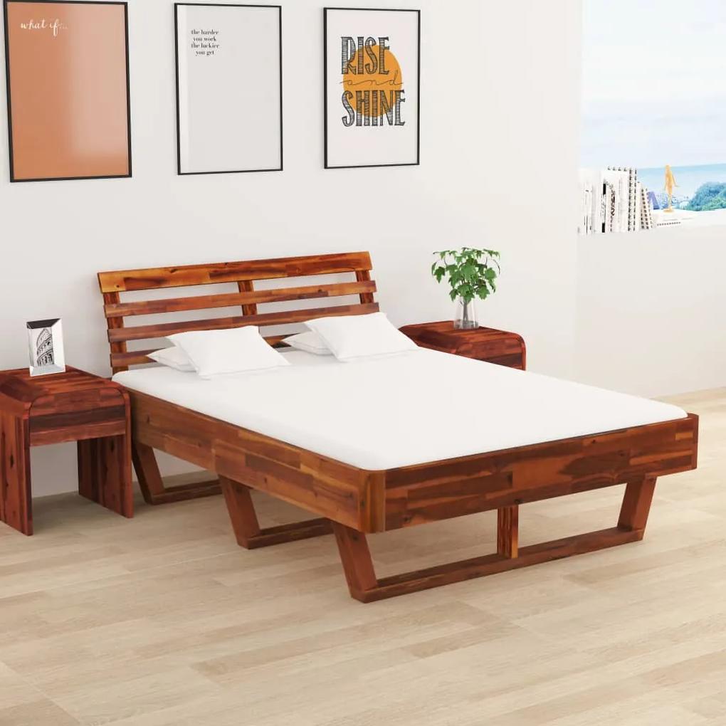 288312 vidaXL Rám postele masivní akáciové dřevo 140 x 200 cm