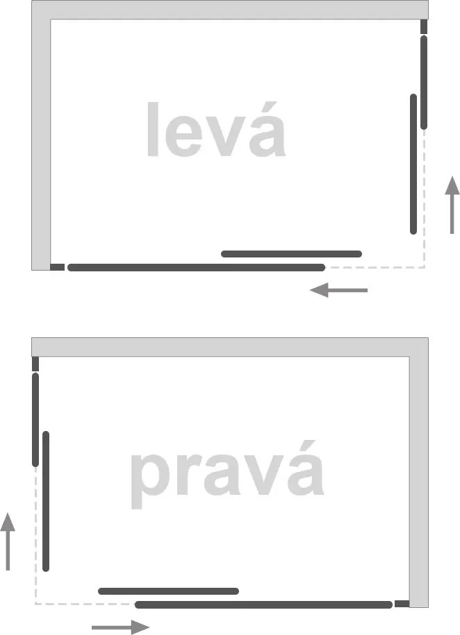 POINT LOR 100x80 Grape Obdélníkový sprchový kout s akrylátovou vaničkou
