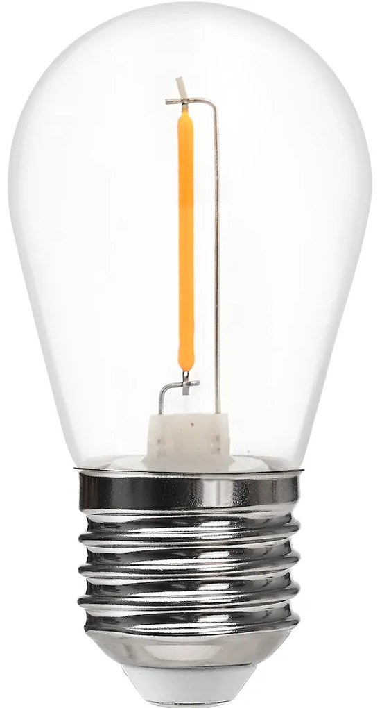 Dekorační LED žárovka E27 teplá 2700k 1w 59 lm plastová