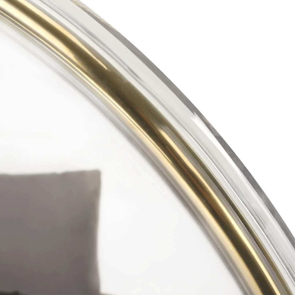 Závěsné křeslo, transparentní/zlatá/šedá, BUBBLE NEW TYP 1