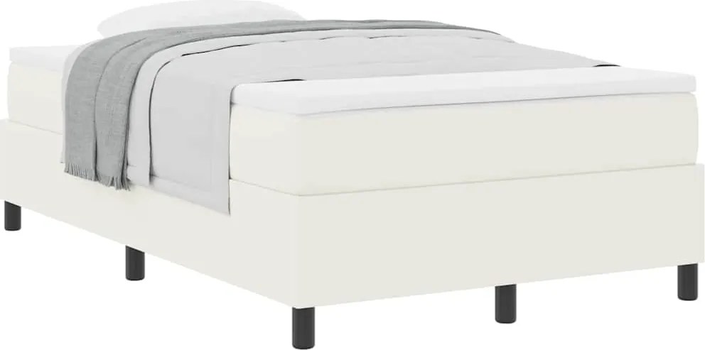 Postel s boxspringem Krémová a bílá 120 x 190 cm 3337454