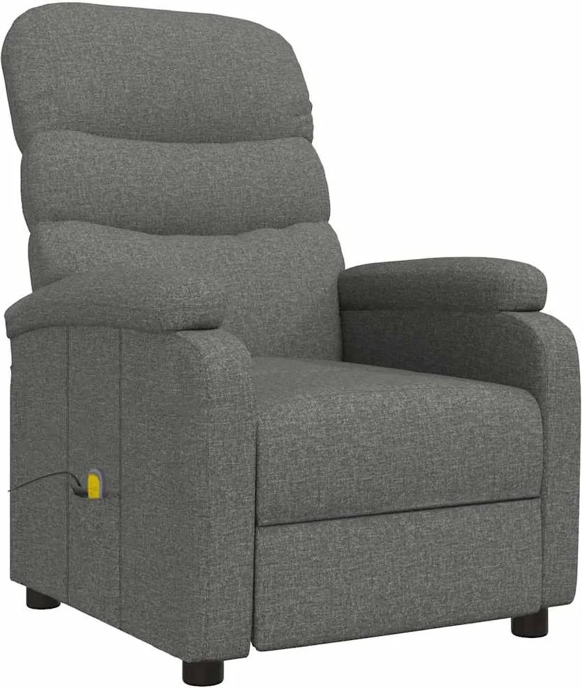 Masážní křeslo tmavě šedé textil 321227