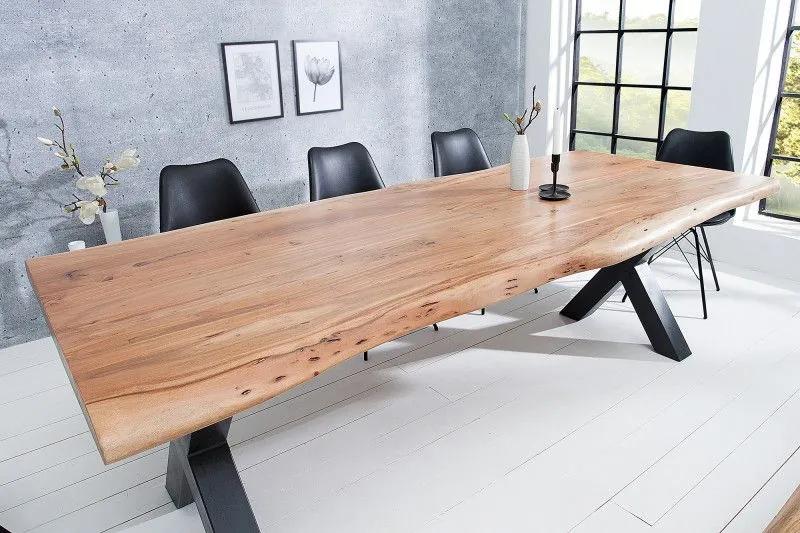 Deflee jídelní stůl MAMMUT 240-X masiv akácie JS38350masivní akáciové dřevo  240 cm x 77 cm x 97-106 cm