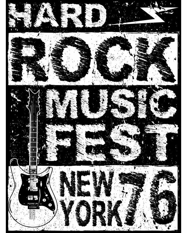 Cedule Hard Rock Music Fest 1976 New York