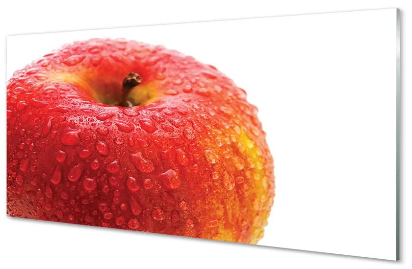 akrylový obraz Kapičky vody na jablko 125x50 cm