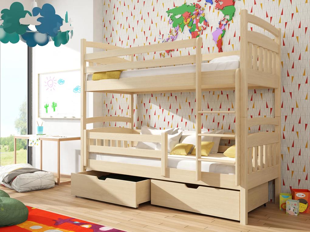 Dětská postel 90 cm Galvin (s roštem a úl. prostorem) (borovice). 1013433