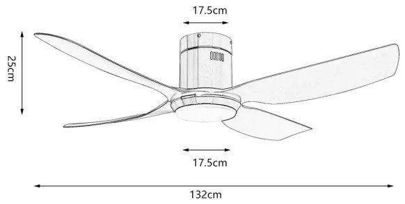 Immax NEO 07282L - LED+CCT Stm. strop ventilátor PURE 24W/230V Wi-Fi Tuya + DO