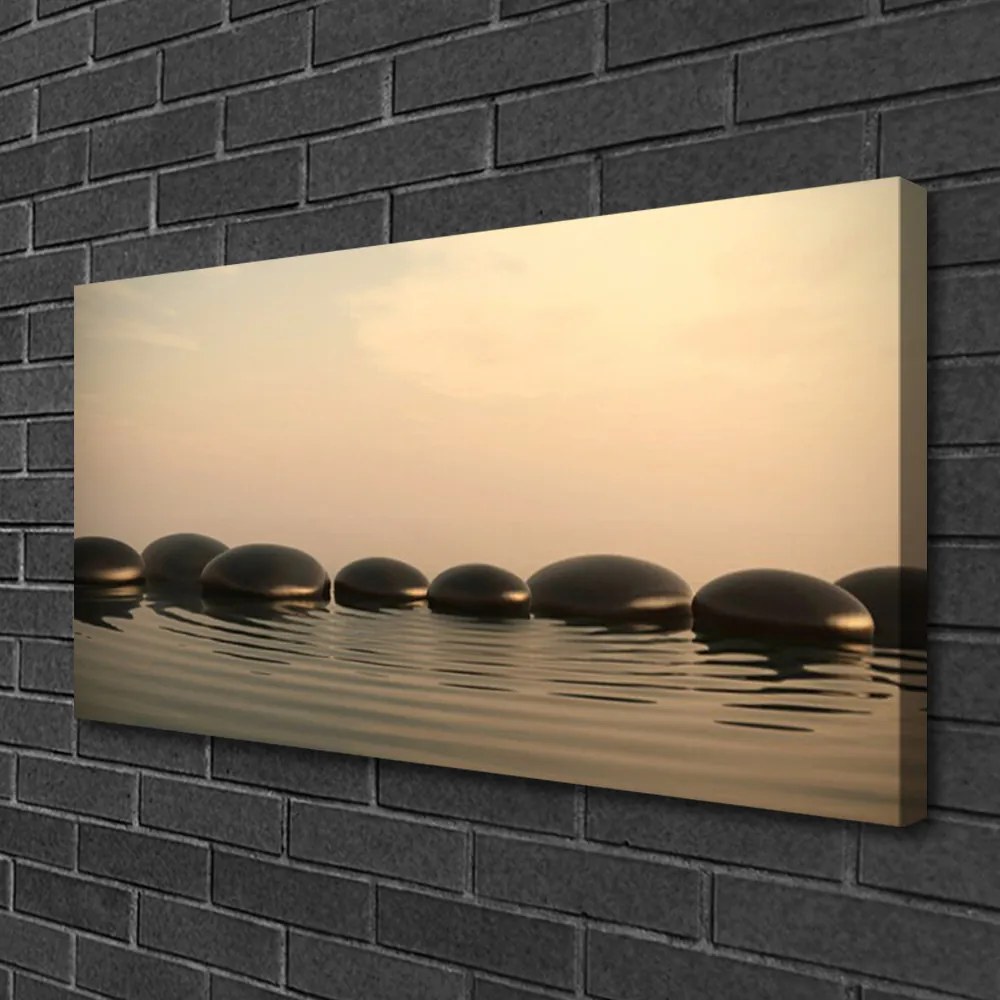Obraz na plátně Kameny Voda Umění 125x50 cm