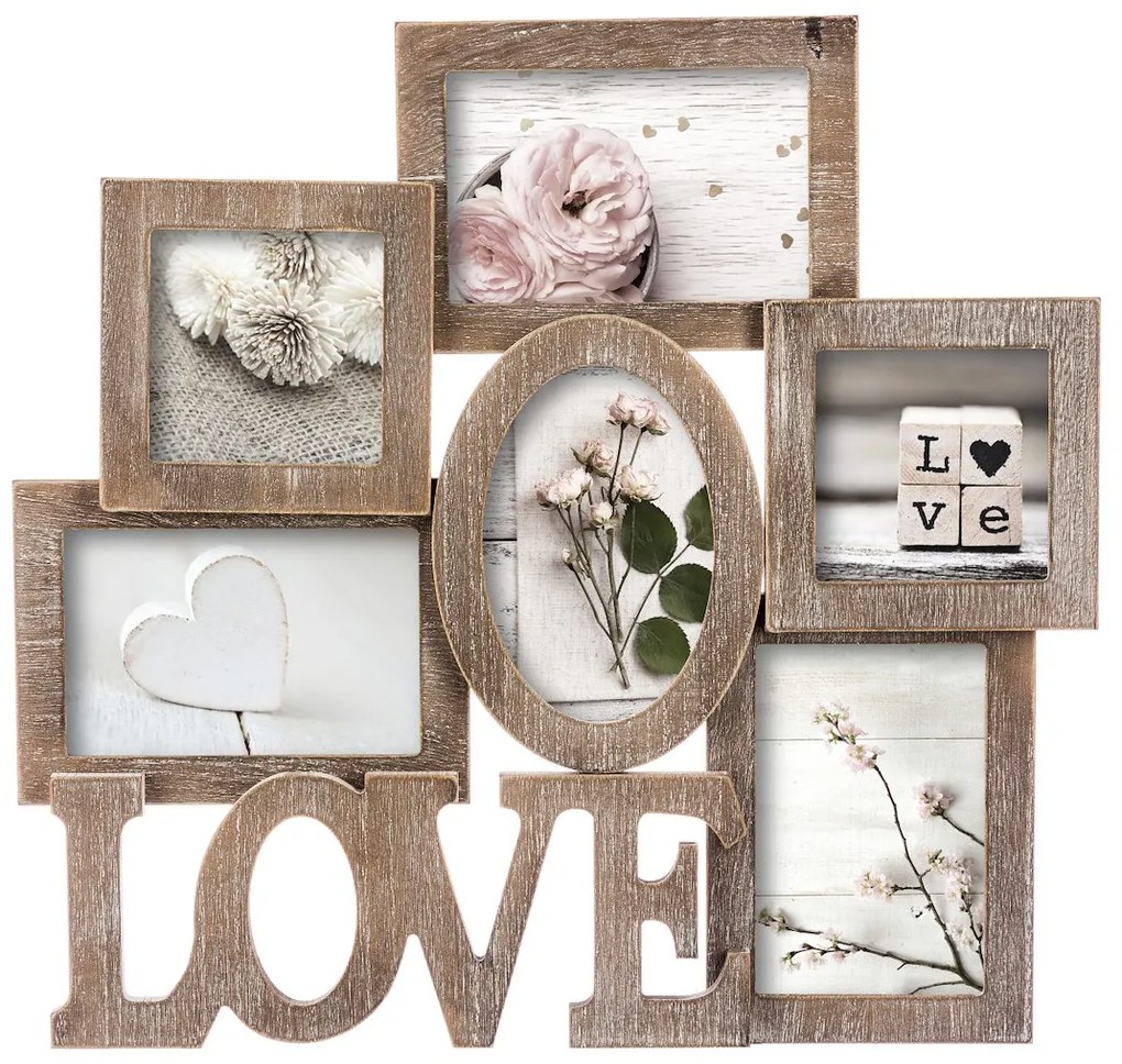 Nástěnný fotorámeček Love 40,5x42,5 cm