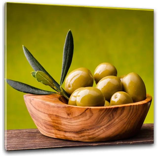 Obraz Styler Glasspik Olive Green, 30 x 30 cm
