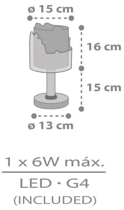 Dalber 76301 - LED Dětská lampička SNOOPY 1xG4/4W/230V bílá/červená