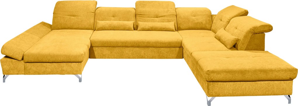 XXXLutz SEDACÍ SOUPRAVA, textil, žlutá MID.YOU - Rozkládací sedačky - 002220028619