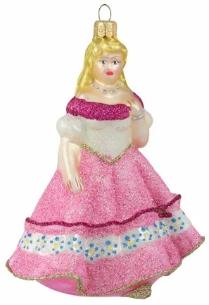 Skleněná figurka princezna