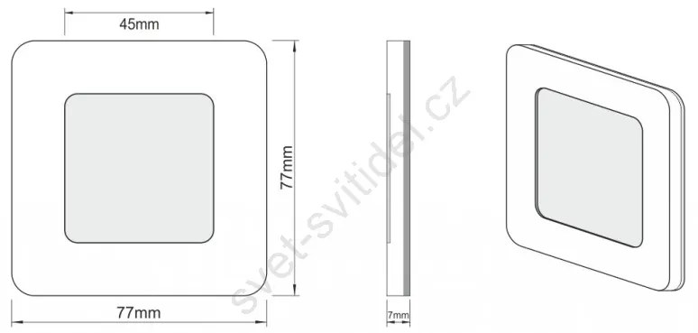 LDST LDST DI-01-B-BC9 - LED schodišťové svítidlo DIANA 9xLED/1,2W/230V bílá 3500K LD0062