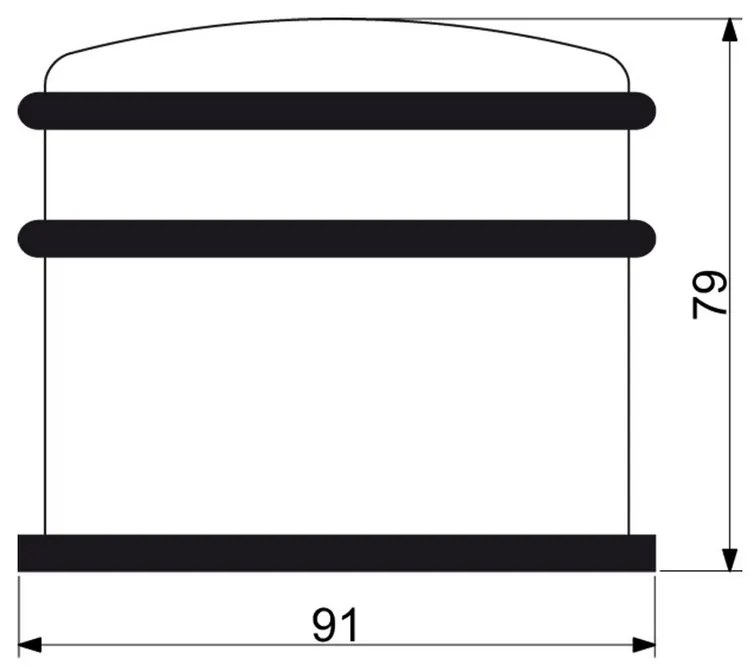 Dveřní zarážka RK.ZAR.017, nerez