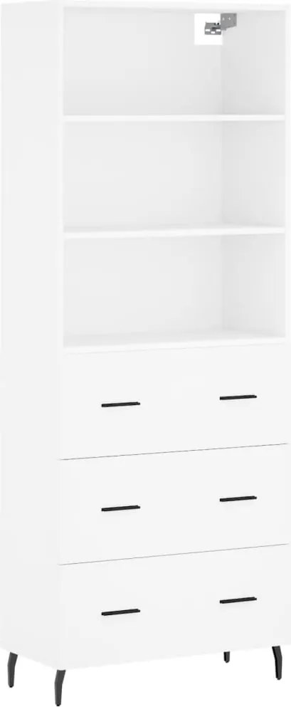 Skříň highboard bílá 69,5 x 34 x 180 cm kompozitní dřevo 3189397