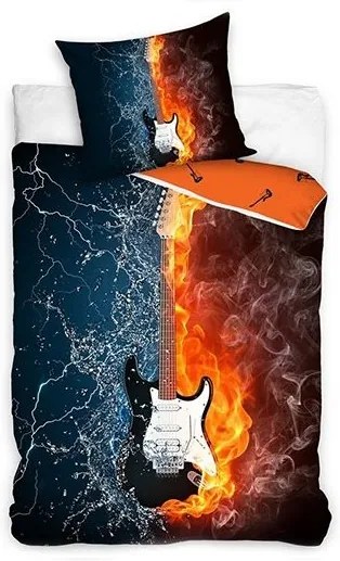 BedTex Bavlněné povlečení – Kytara Fender Stratocaster 140x200/70x90cm