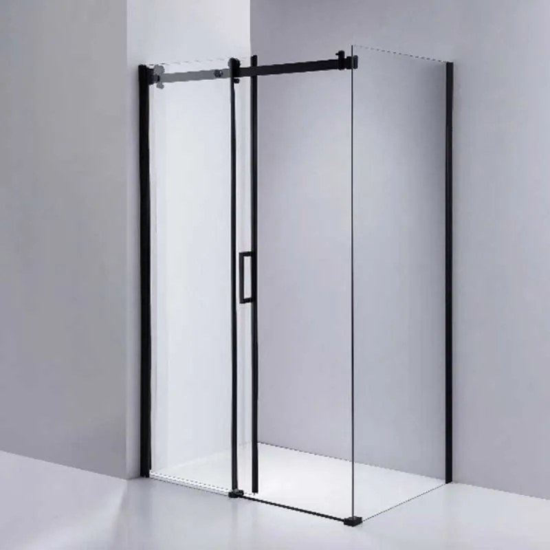 BPS-koupelny Obdélníkový sprchový kout HYD-OK14C 120x90 černá/transparent - bez vaničky