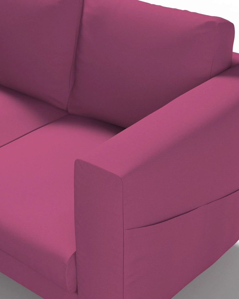 Potah na pohovku IKEA Norsborg 2-místná barva růžová látka pletený vzor