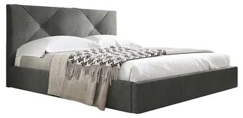 Čalouněná postel KARINO rozměr 80x200 cm Tmavě šedá
