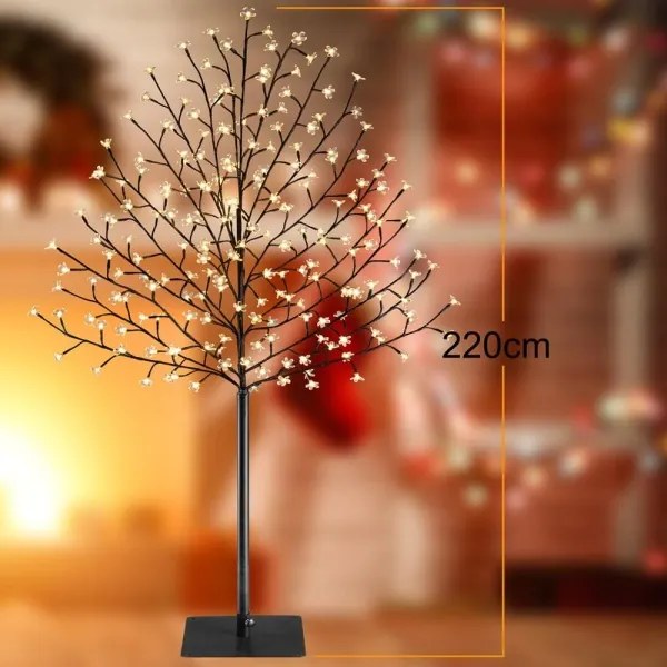 Svítící stromek třešňový květ  s 220LEDs, 220 cm délka V / venkovní provoz