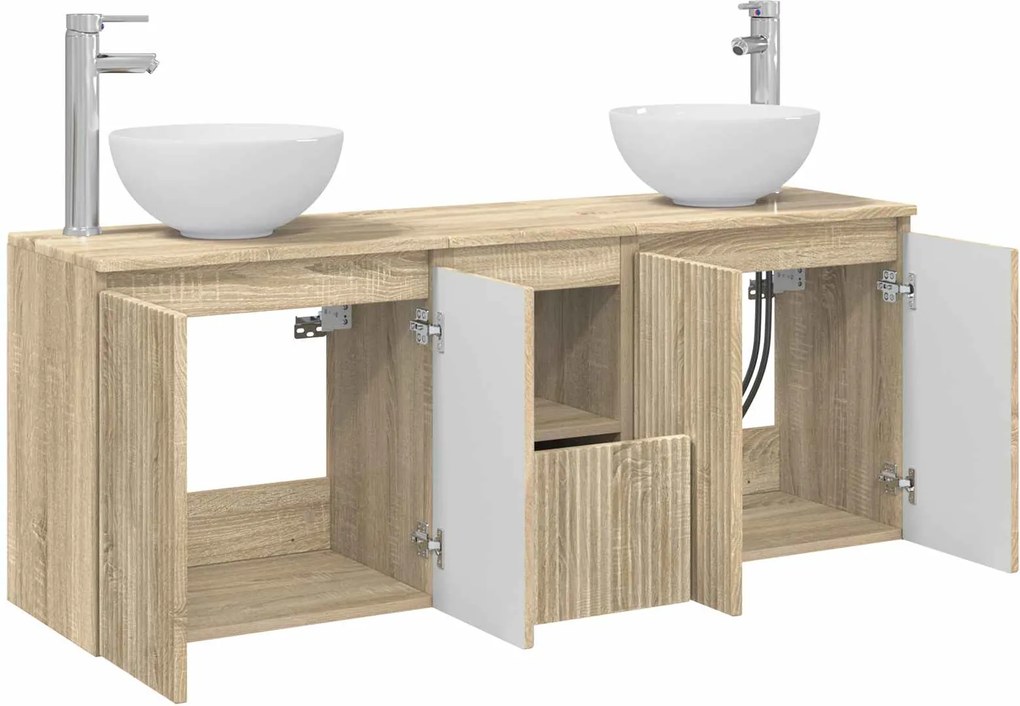 Sada koupelnových skříněk 3 ks Dub sonoma 49,5 x 41 x 64,5 cm 3405629