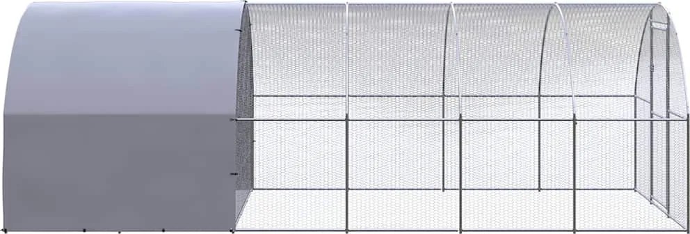 Venkovní klec pro kuřata 3 x 6 x 2 m pozinkovaná ocel 3095474