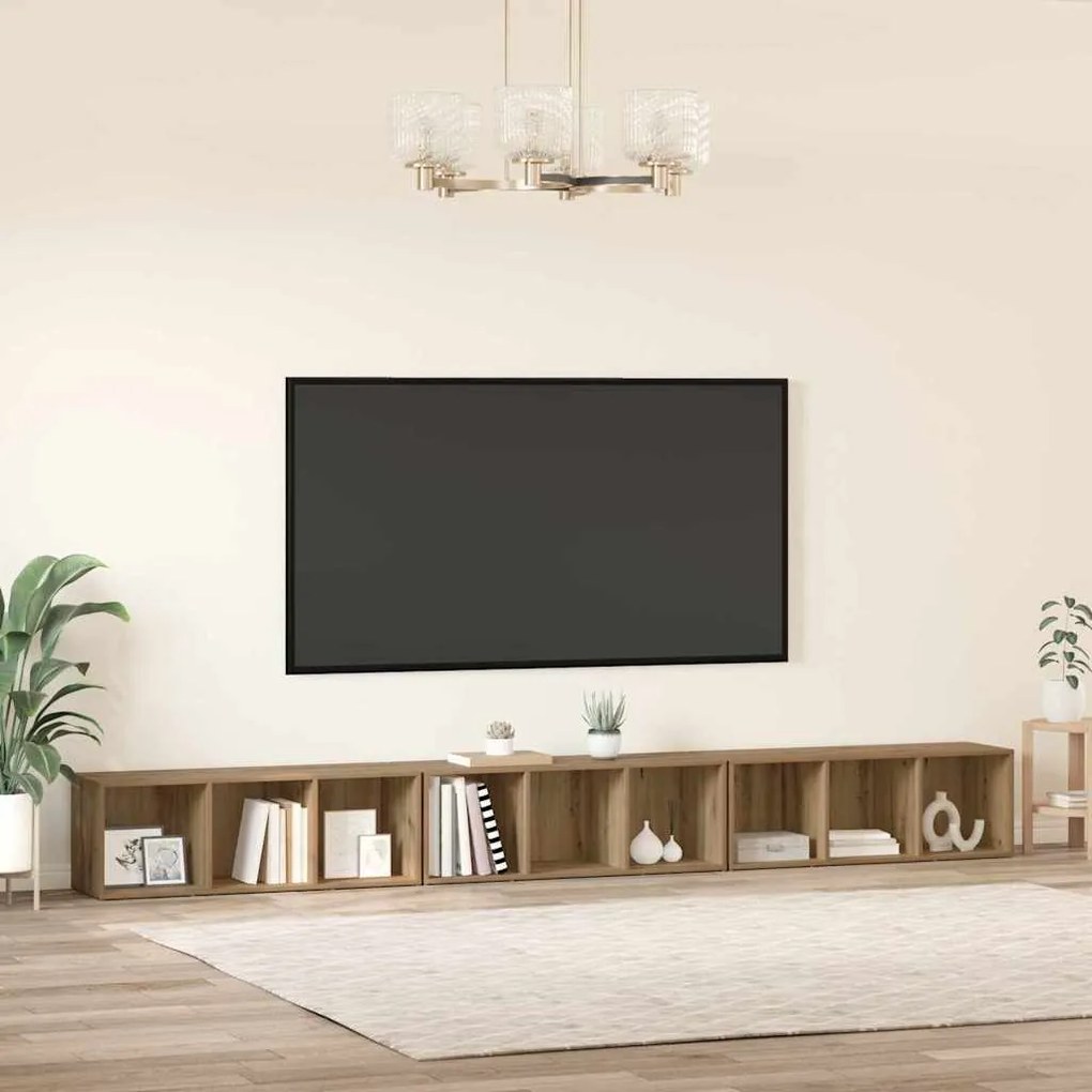 Sestava TV skříněk 3 ks Artisanový dub Kompozitní dřevo 3393554