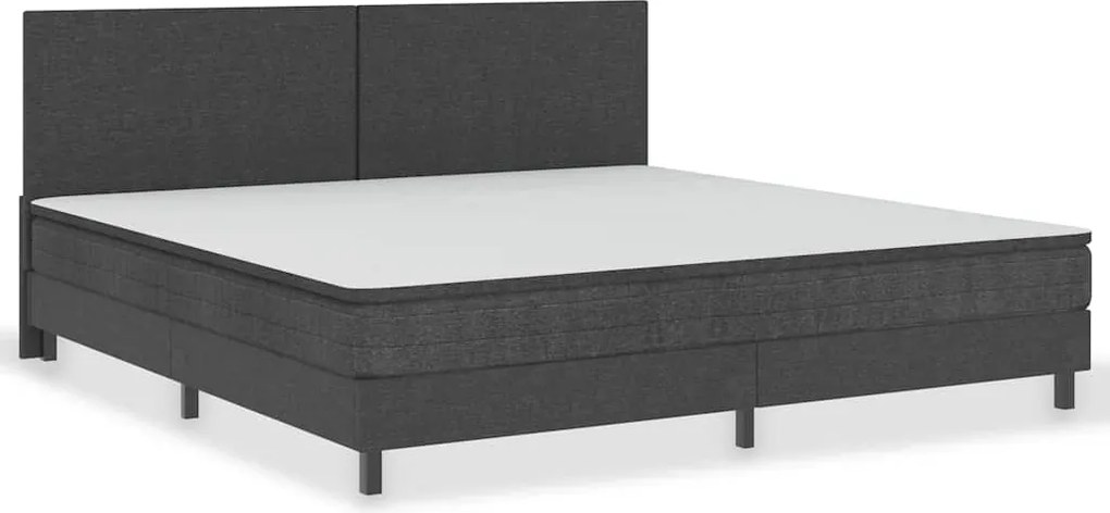Postel boxspring tmavě šedá textil 200 x 200 cm 3054711