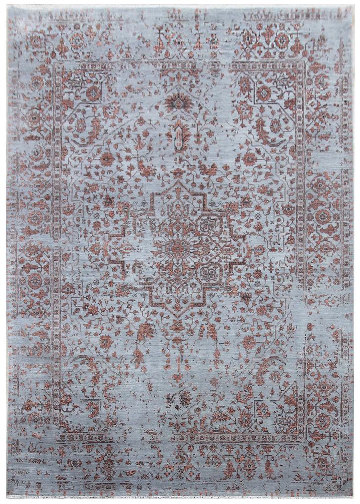 Diamond Carpets koberce Ručně vázaný kusový koberec Diamond DC-SIRAPI Silver/copper ROZMĚR: 180x275
