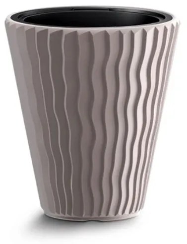 PROSPERPLAST Květináč - SANDY Průměr: 34,9 cm, Barva: mocca