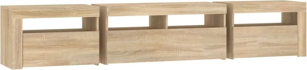 TV skříňka s LED osvětlením dub sonoma 210 x 35 x 40 cm 3152732
