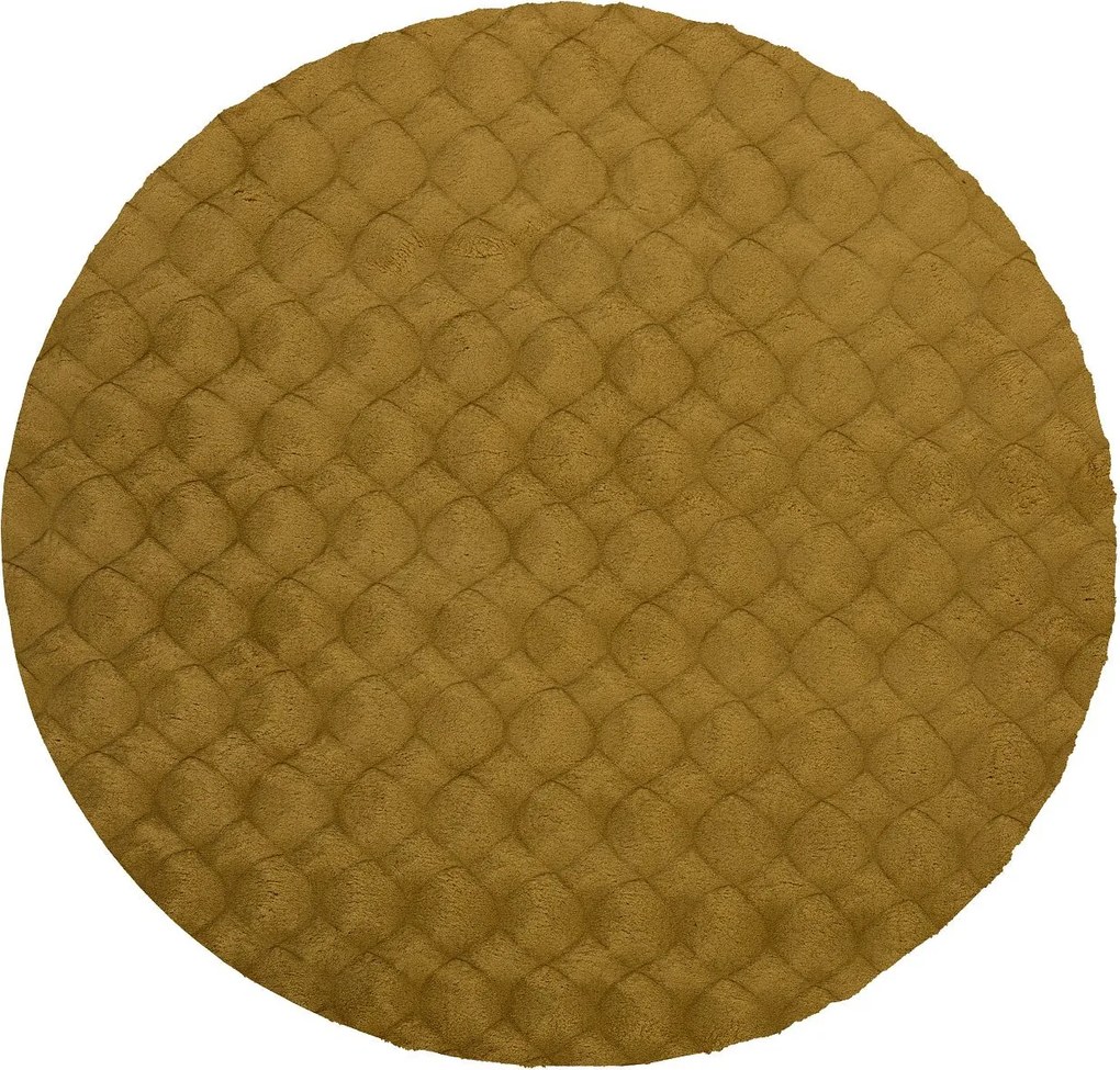 Obsession, Kusový koberec Diamond Cut 800 Honey kruh, 120x120 (průměr) kruh, hnědá, ložnice