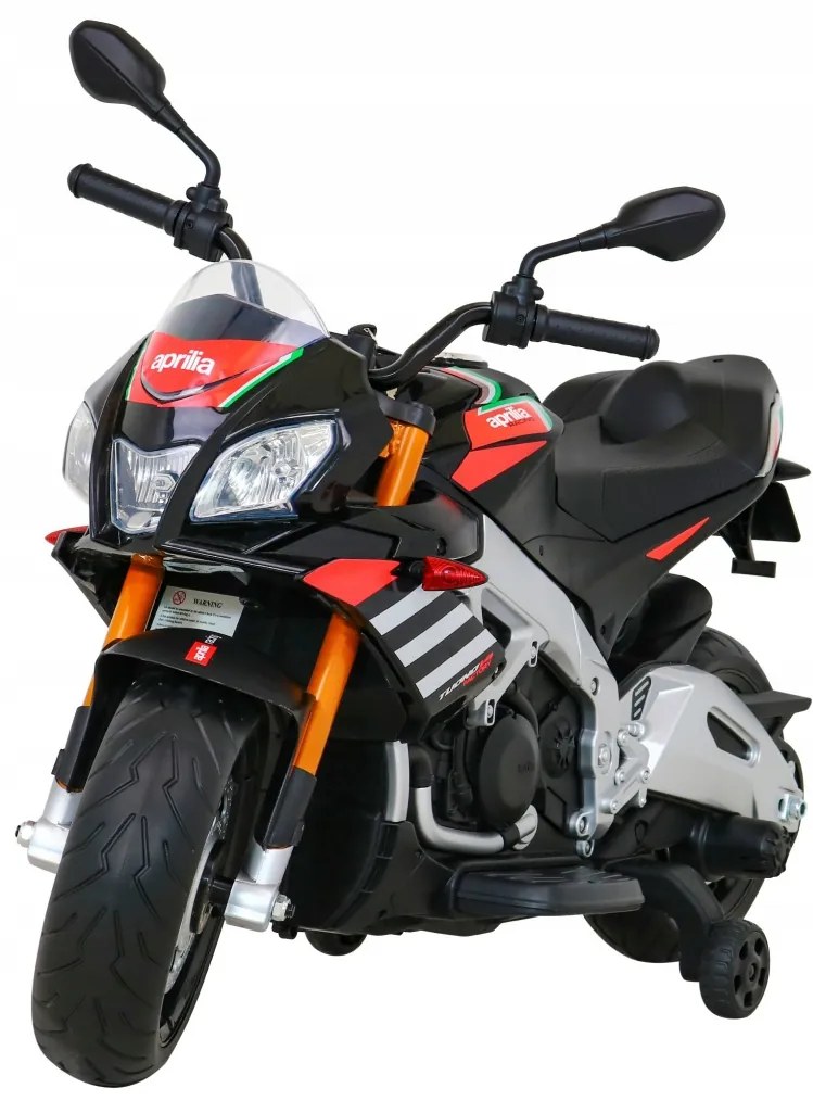 Dětská elektrická motorka Aprilia Tuono V4 Černá