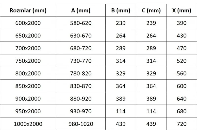 Mexen Exo, skládací dveře do otvoru 95x200 cm, 6mm čiré sklo, černý profil, 816-095-000-70-00