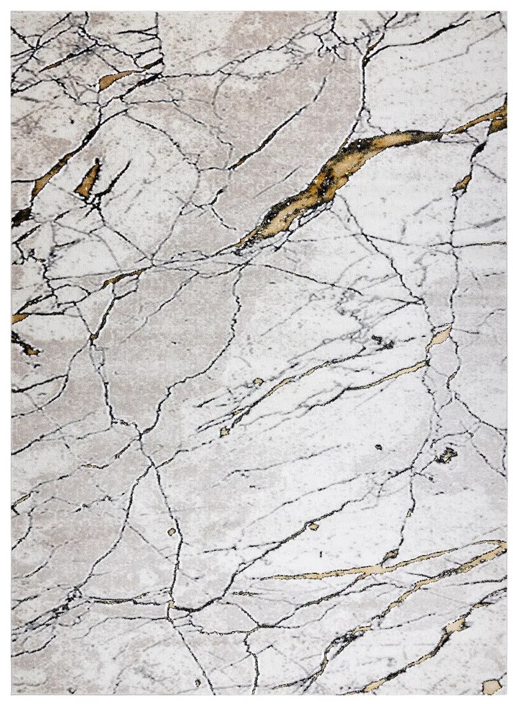 Dywany Łuszczów, Kusový koberec Gloss 529A 53 3D mramor ivory/beige, 180x270, béžová, kancelář