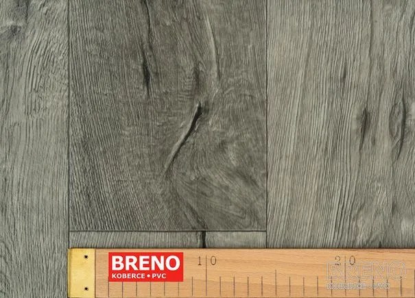 Breno PVC MAXIMA EKO Hunter Oak 094 (638-12) - šedé dřevo, šíře 400 cm