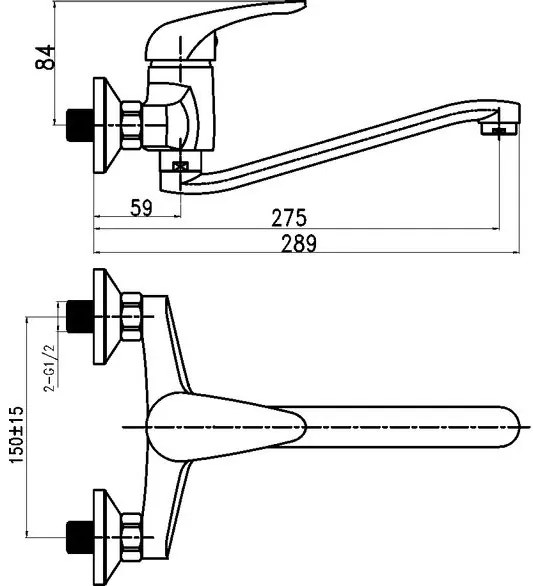 Novaservis Titania Hit Dřezová baterie 150 mm 95570,0