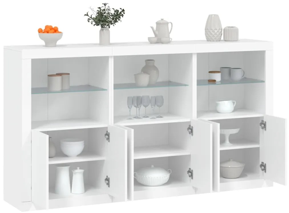 Příborník s LED osvětlením bílý 181,5 x 37 x 100 cm 3209149