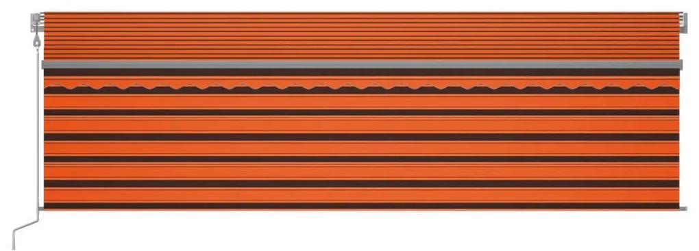 Automatická markýza s roletou 5 x 3 m oranžovo-hnědá,  3069470