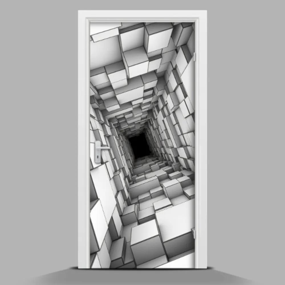 Wallmuralia Samolepící nálepka na dveře Abstraktní geometrie 75x205