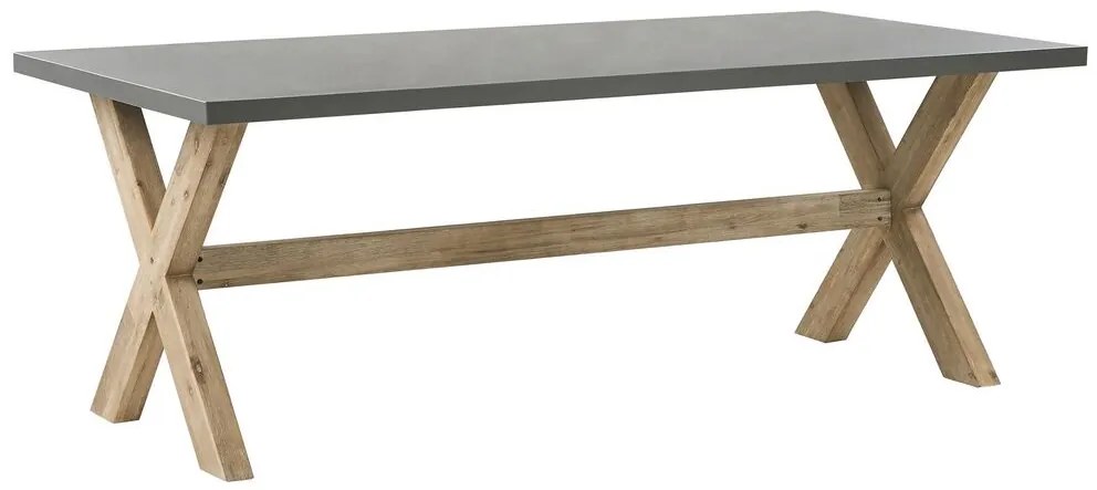 Zahradní stůl imitace betonu 200 x 100 cm šedá OLBIA Beliani