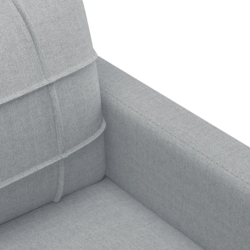 4dílná sedací souprava s poduškami světle šedá textil 3201250