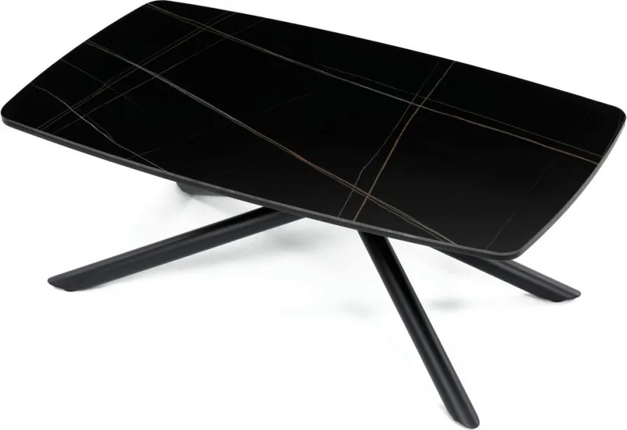 Konferenční stolek AHG-X7227 BK, slinutá keramika, mramor (120 x 70) cm